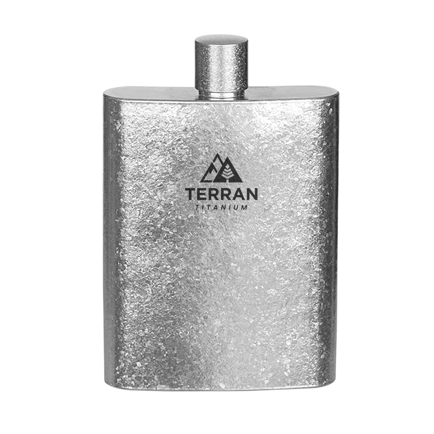 TERRAN Titanium Flask 100ml – Ultralight Crystal Finish Hip Flask ...