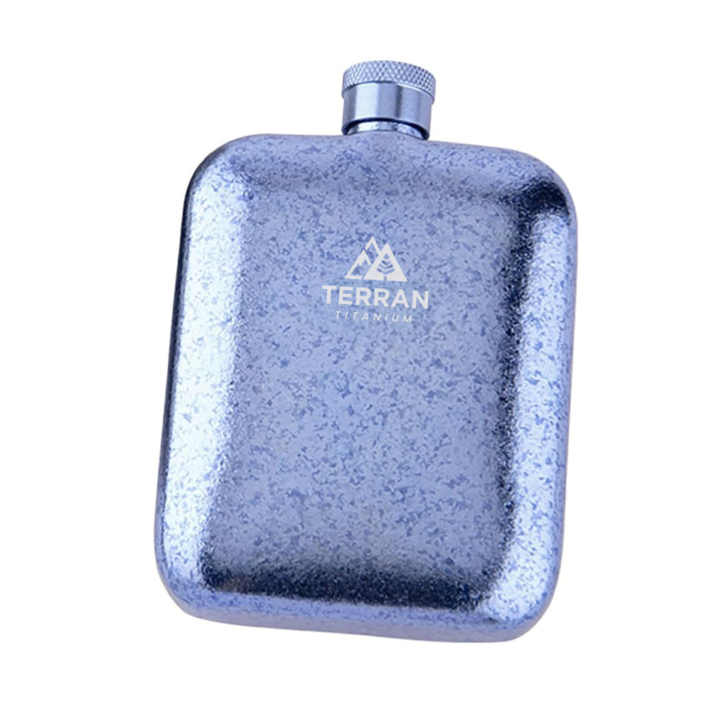 TERRAN Titanium Flask 170ml – Crystal Finish | Ultralight & Durable ...