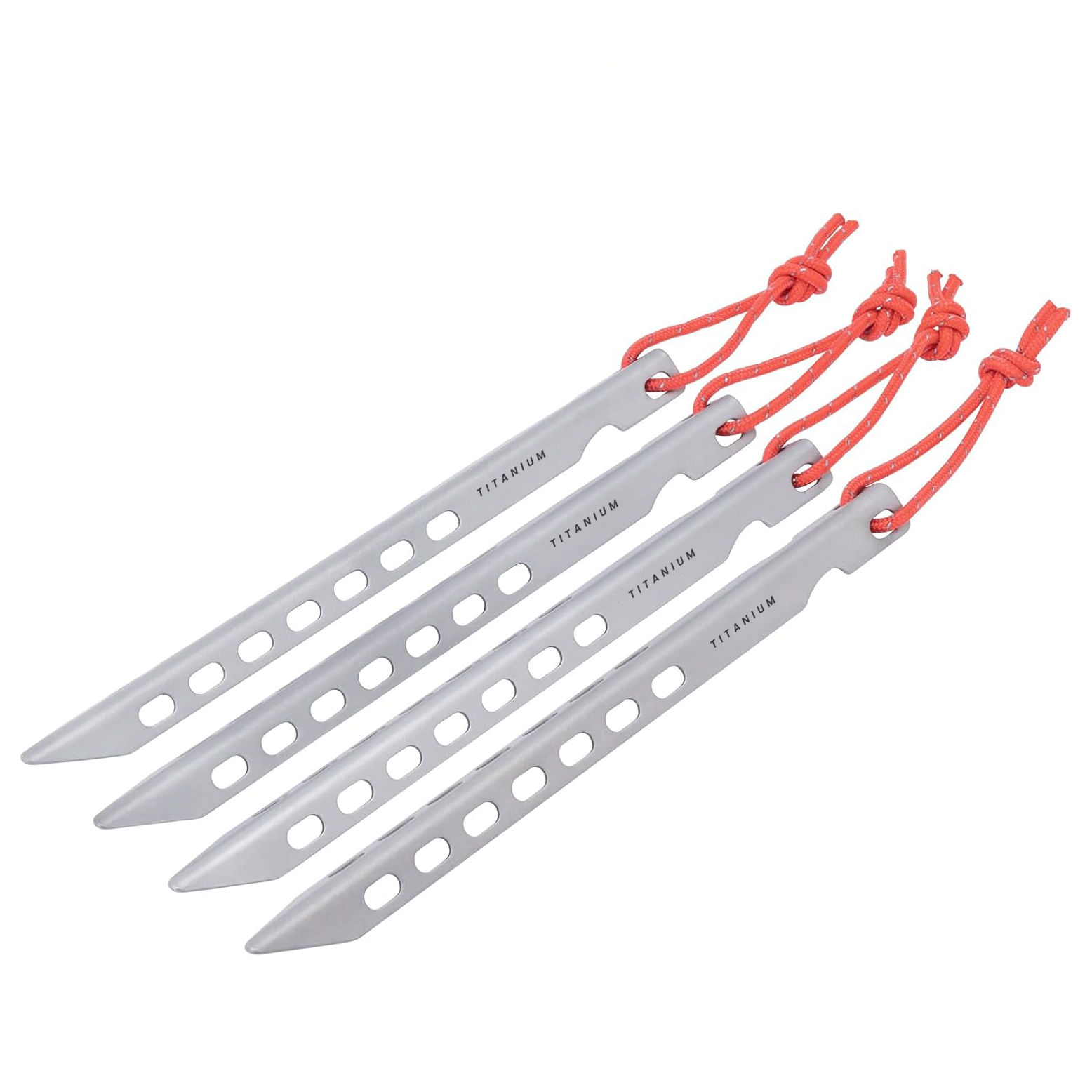 TERRAN Titanium V-Shaped Pegs 4pk - Ultralight Camping Tent Stakes ...