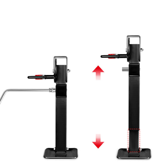2X 400mm Drop Down Corner Stabilizer Legs 1200LB Caravan Trailer Steel ...
