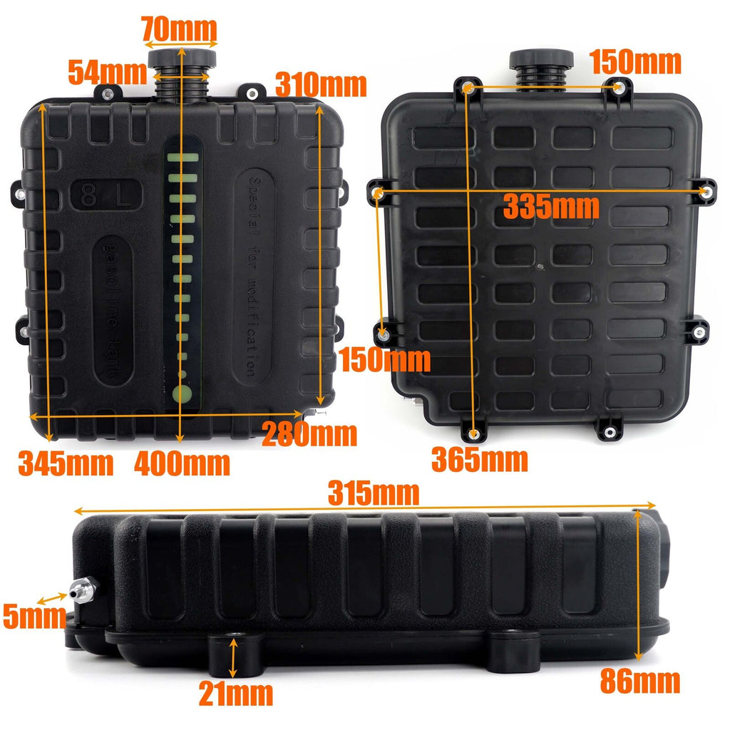 Black Fuel Tank for Diesel Air Heater for Caravan Motorhome Trailer