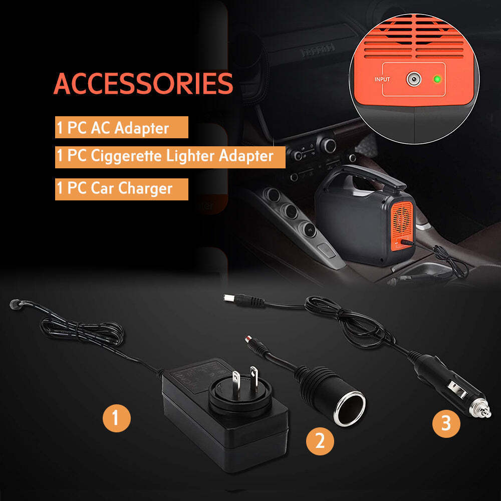 Portable Power Station | 12v 240W Inverter Charger Solar for Camping