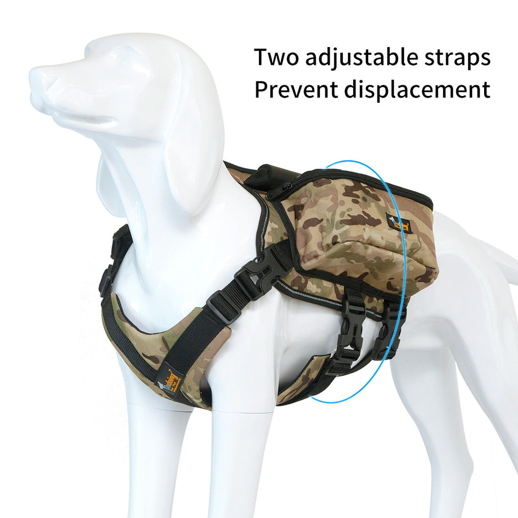 Dog Backpack Harness Pet Carrier Saddle Bag Adjustable Pet Reflective
