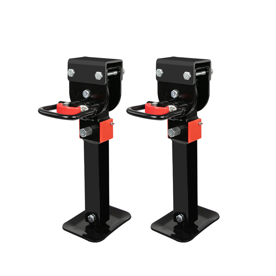 2X 400mm Drop Down Corner Stabilizer Legs 1200LB Caravan Trailer Steel ...