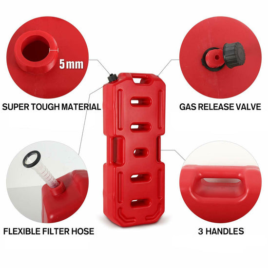 Flat Jerry Can Slimline 20L 30L Fuel Tank Petrol Diesel Long Container ...