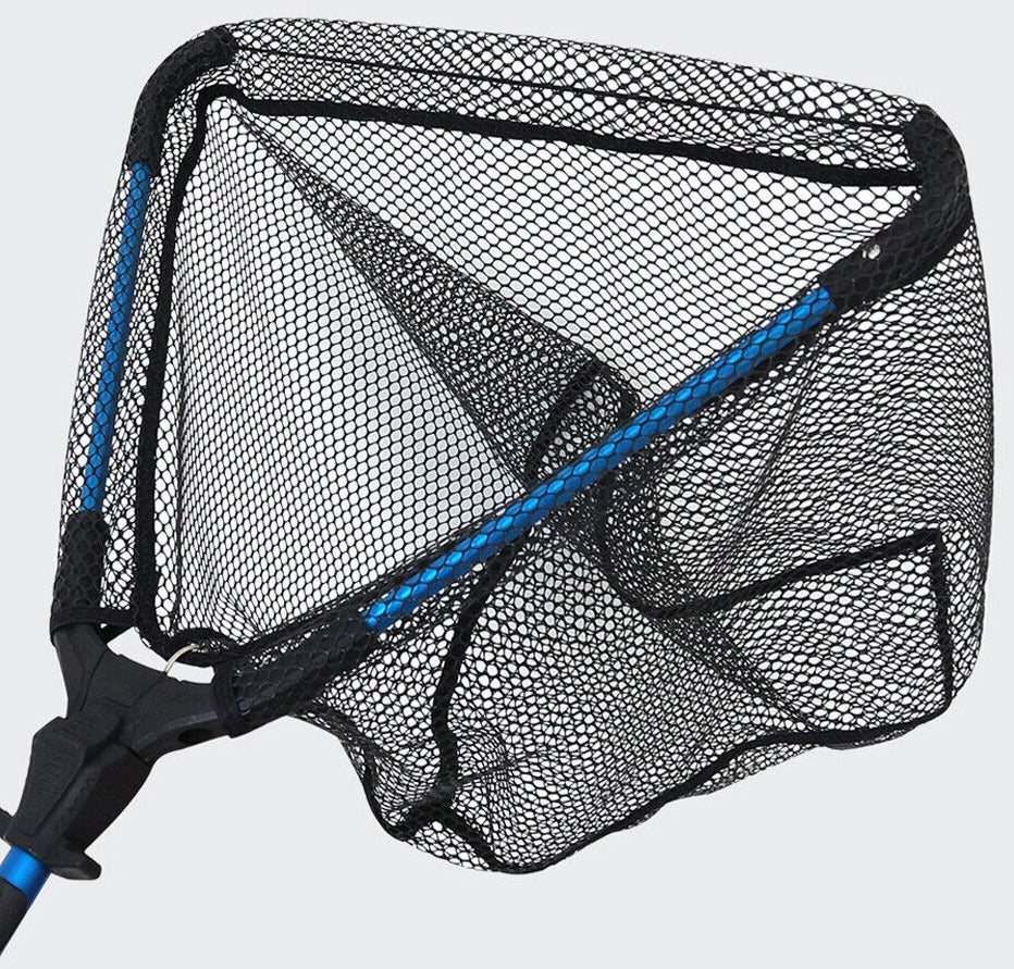 Compact Fishing Landing Net Telescopic Foldable Mesh Adjustable FIsh