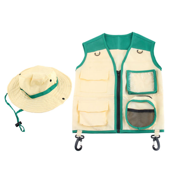 Kids Explorer Kit – Adventure Vest + Hat Set for Children Outdoor Gift ...